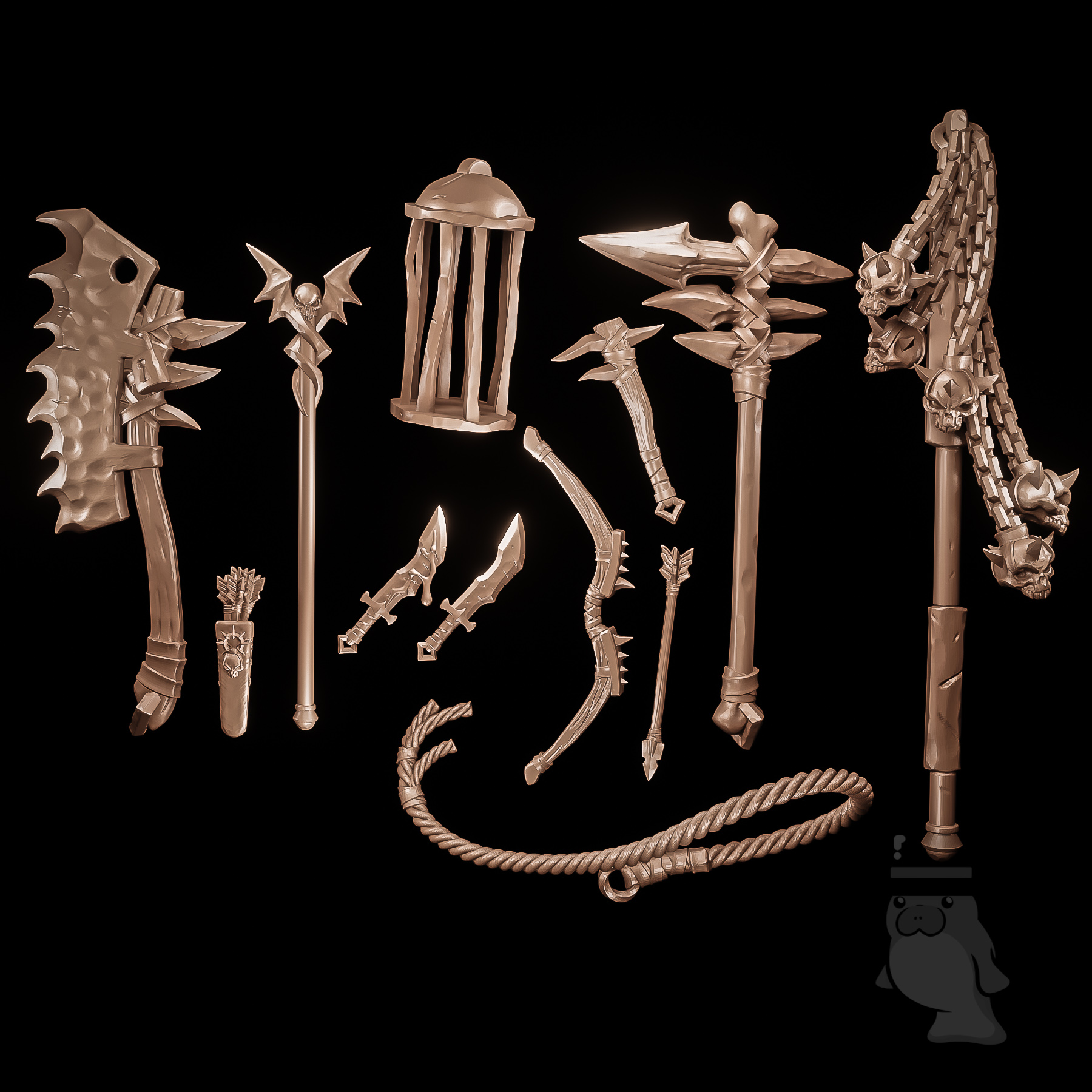 Stand Alone Weapon Set Horrors Of Rodburg Barrows Artisan Guild